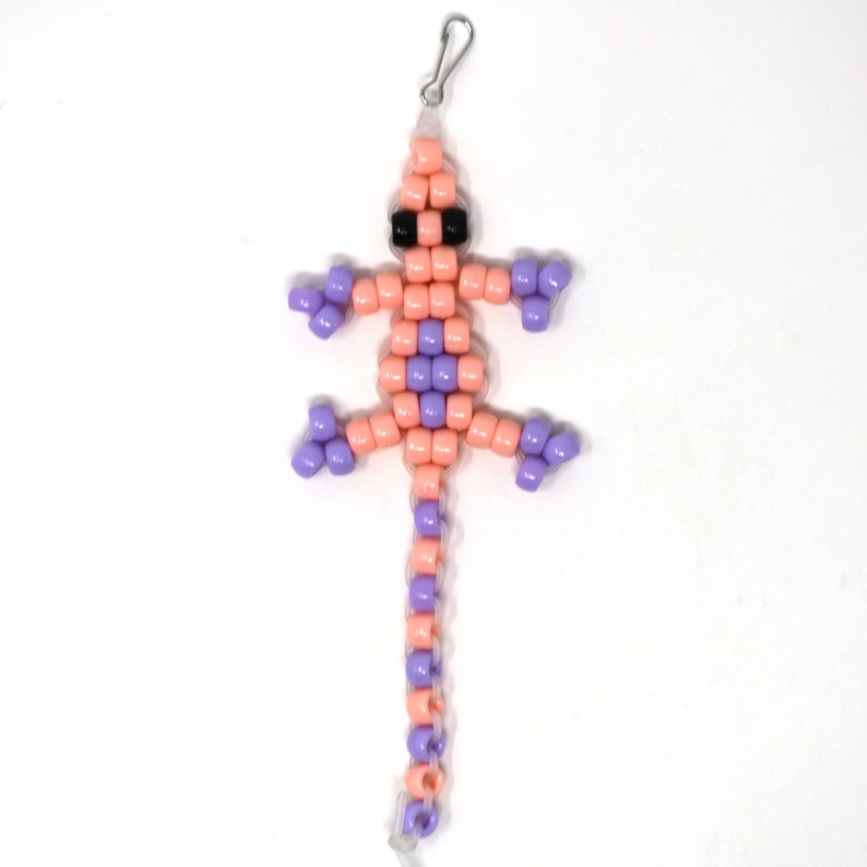 Beaded Lizard / Gecko Keychain Pony Bead 90s Baby Y2K Nostalgia ...