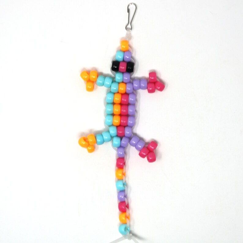 Beaded Lizard / Gecko Keychain Pony Bead 90s Y2K Nostalgia Millennial ...