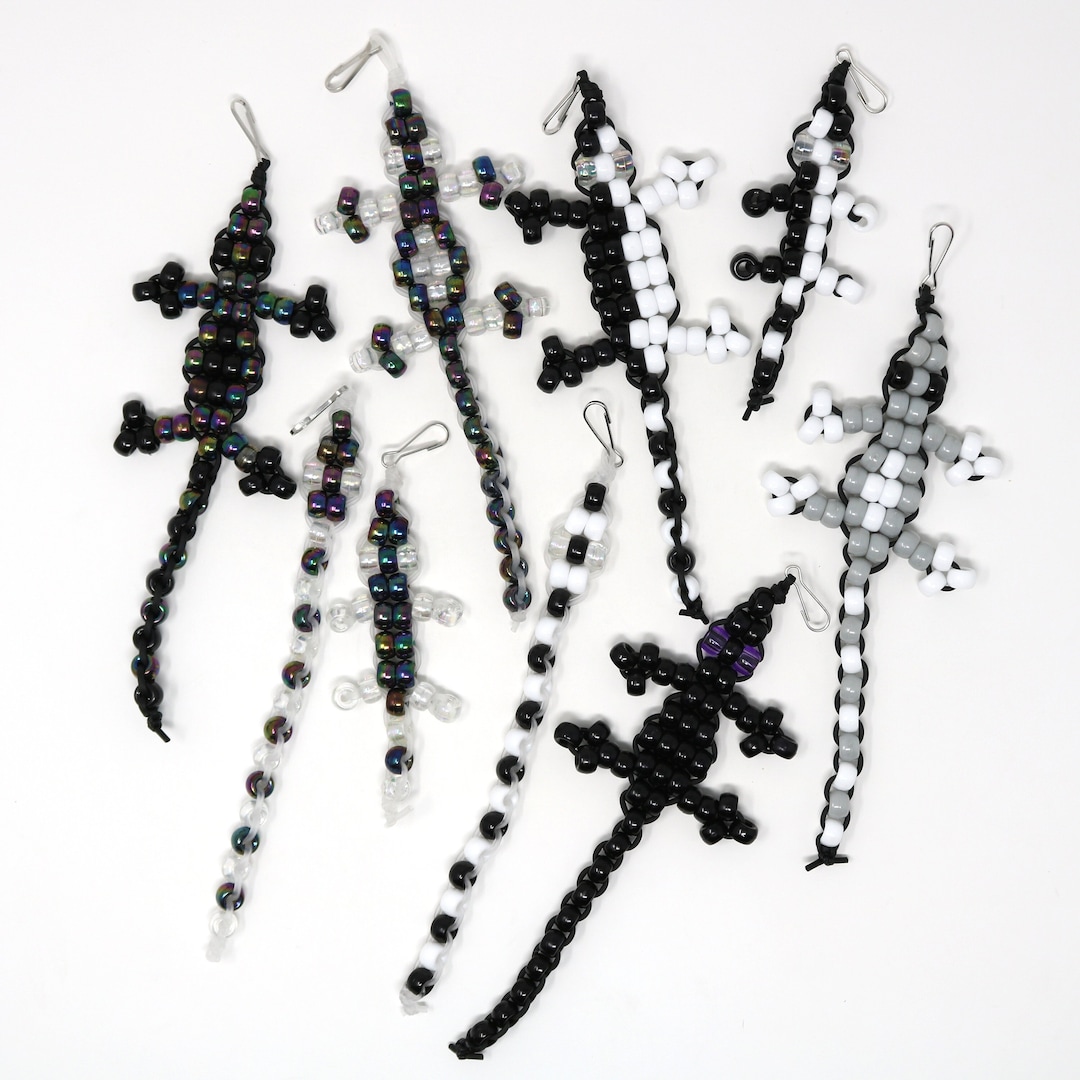 Beaded Lizard Snake Gecko Keychain Pony Bead 90s Baby Y2K Nostalgia ...
