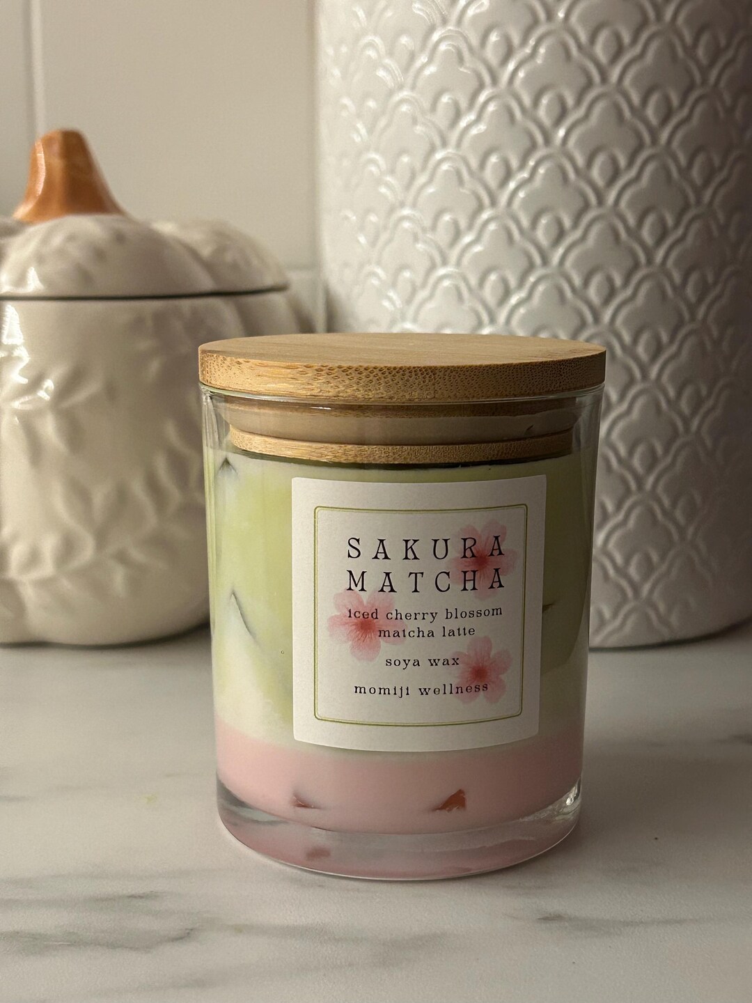 Iced Sakura Matcha Latte Candle (cherry Blossom) - Etsy
