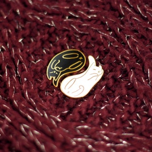 Yin Yang Cats Hard Enamel Pins - Etsy