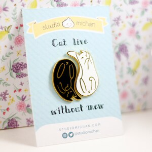 Yin Yang Cats Hard Enamel Pins - Etsy