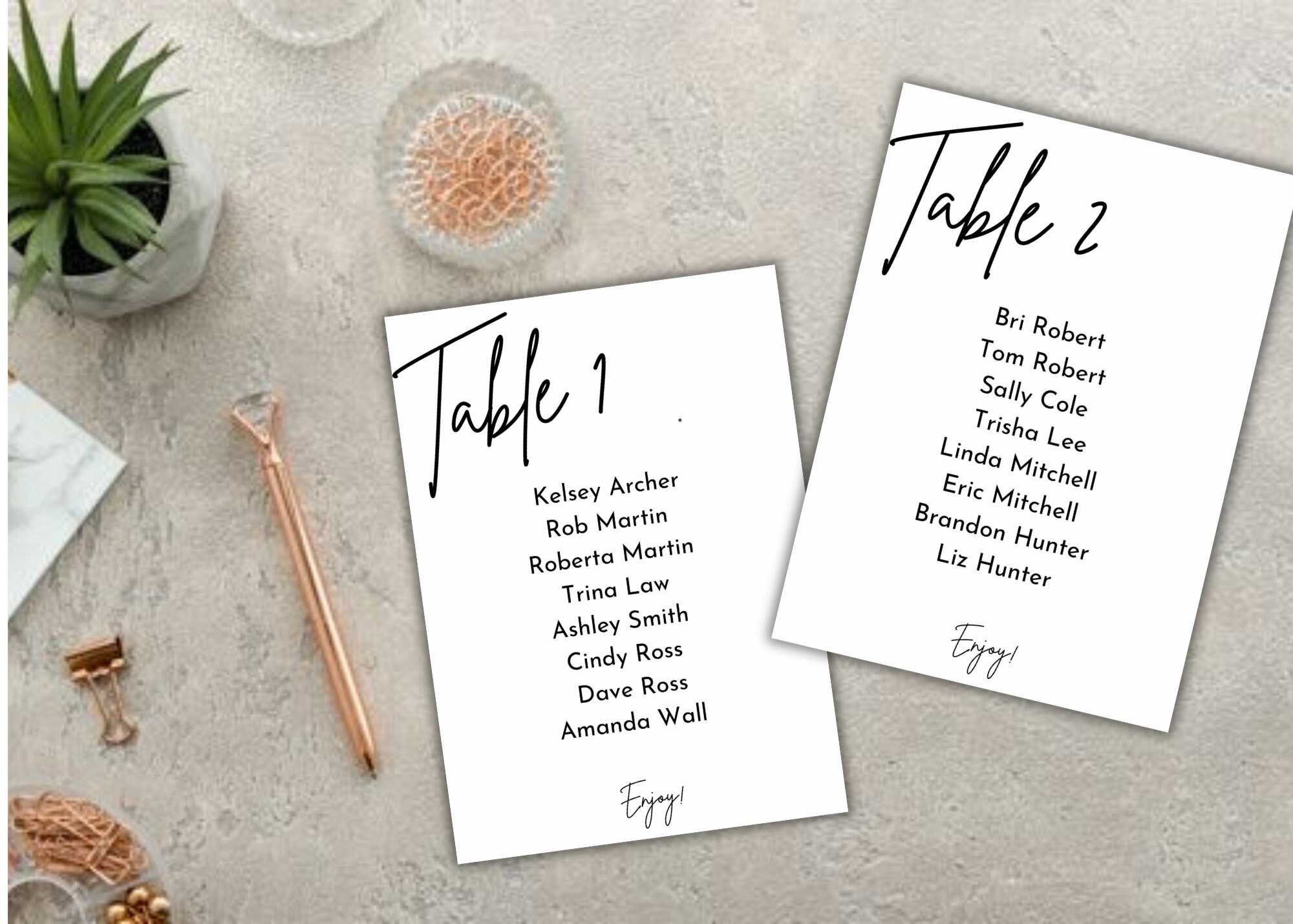 Wedding Setting Chart Template, Wedding Table Numbers , Seating Plan ...