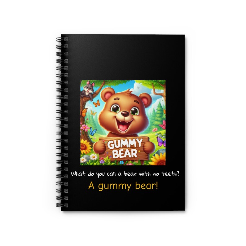 Gummy Bear Spiral Notebook Fun Joke Cover 118 Ruled Pages Durable ...
