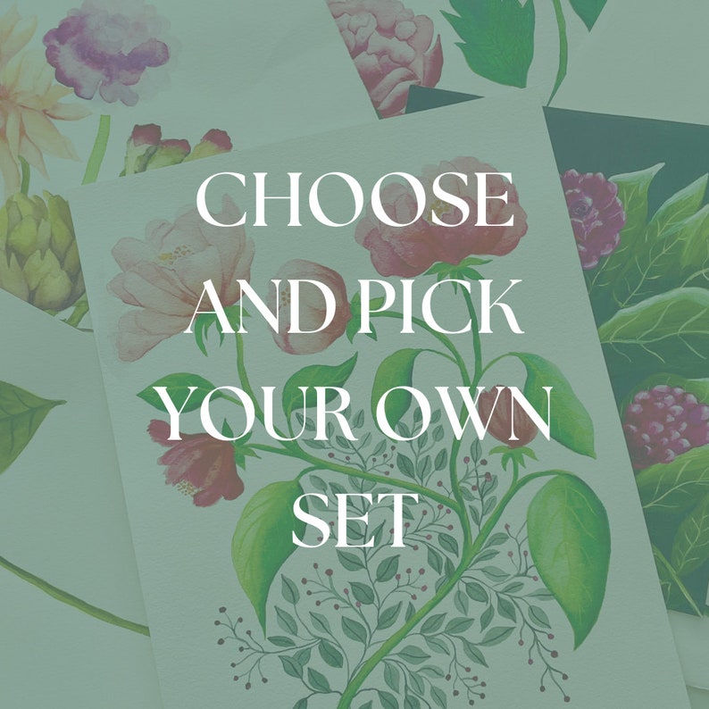 Mini Prints Set | Watercolor Art Mini Print Set | Cute Mini Prints ...