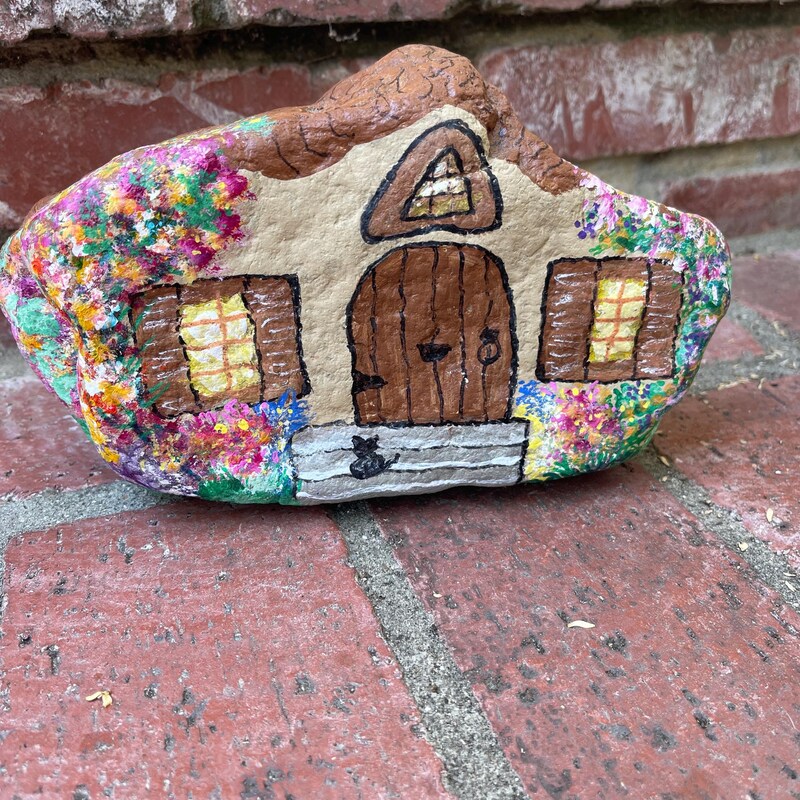 Painted Rock Houses - Etsy