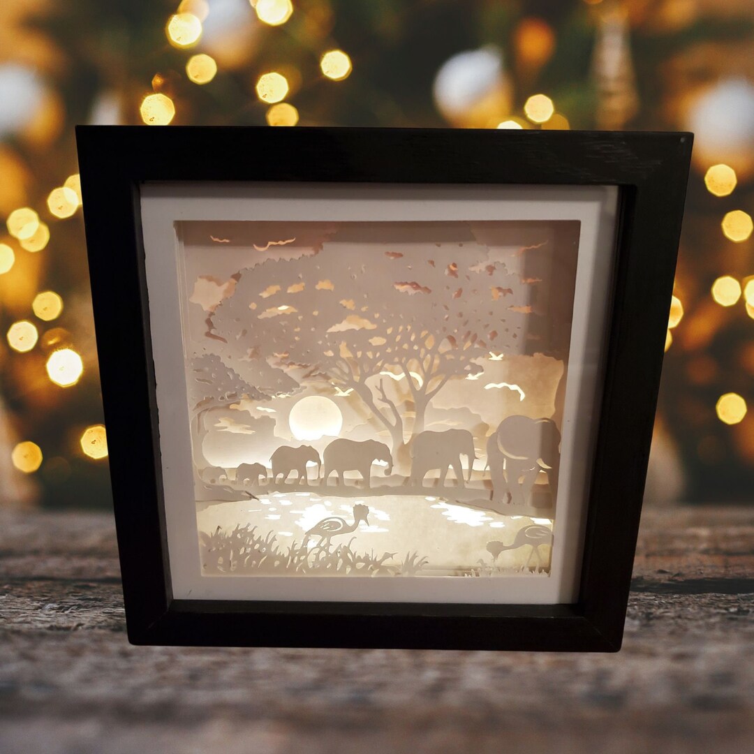 Elephant Parade 3D Light Box/shadow Box - Etsy