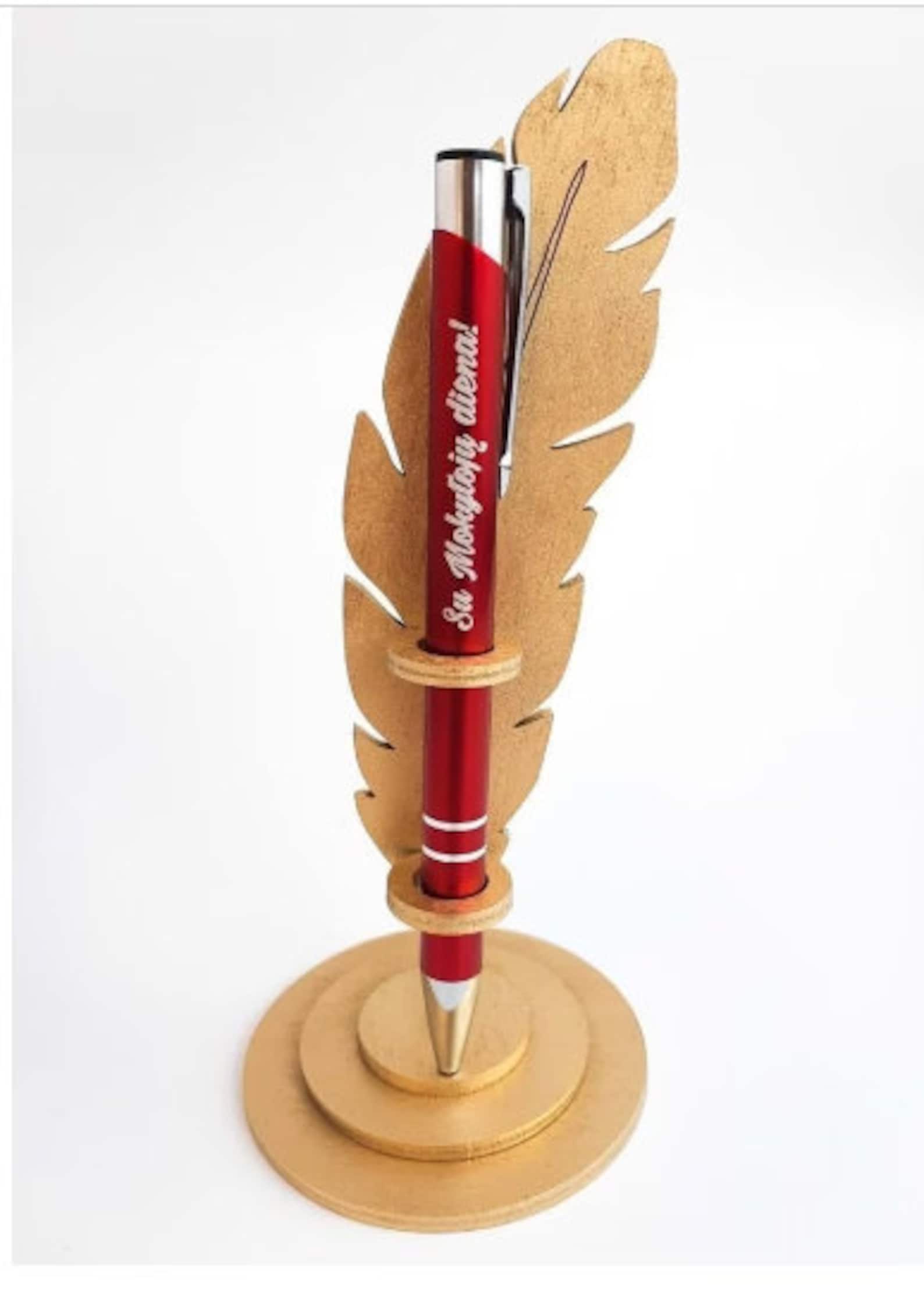 Wooden Pen Holder Laser Cut Template Desktop Pen Holder Vector Pen ...