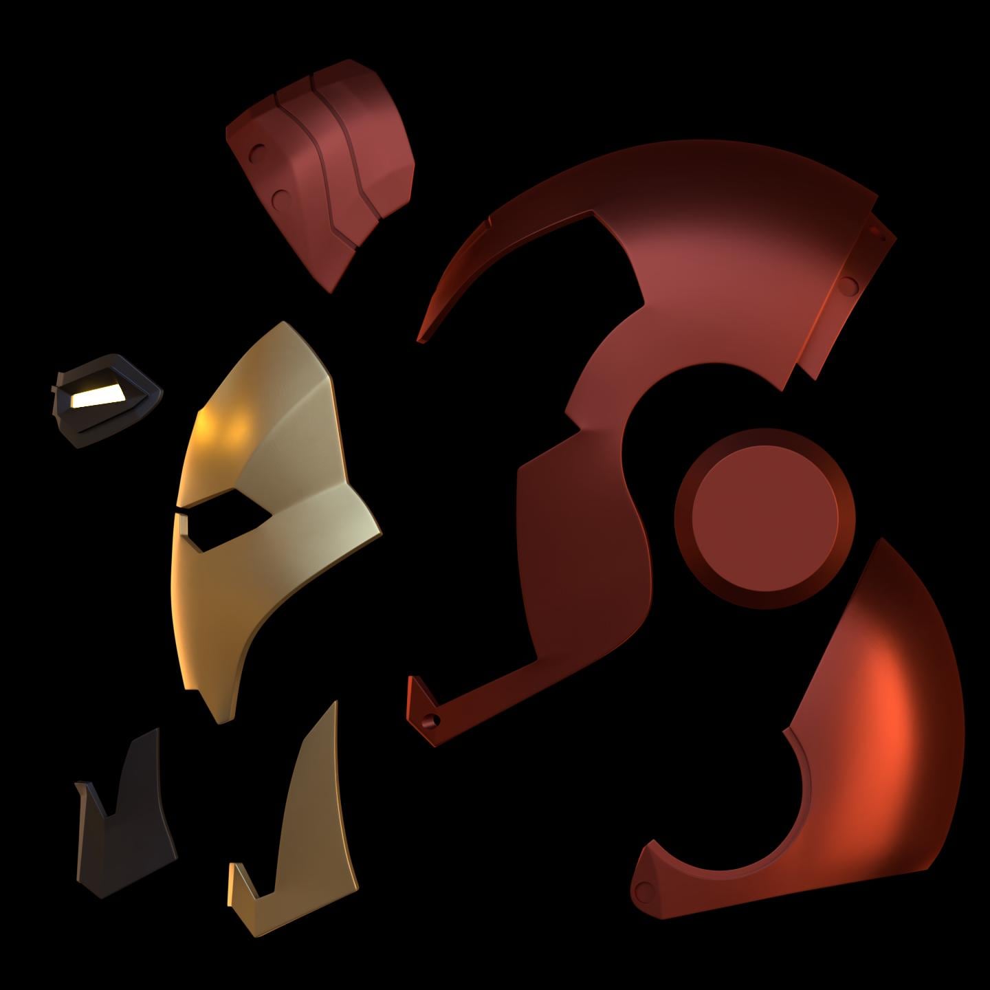 Iron Man Helmet STL File - High-detail 3D Printable Mask for Cosplay ...