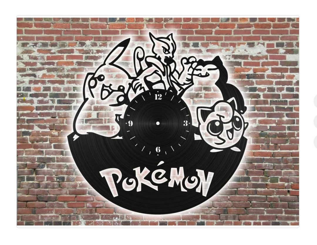 Pokemon Clock Fİles for Lazer Dxf , Cdr File Laser Cutting File for ...