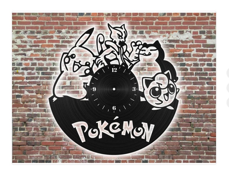 Pokemon Clock Fİles for Lazer Dxf , Cdr File Laser Cutting File for ...