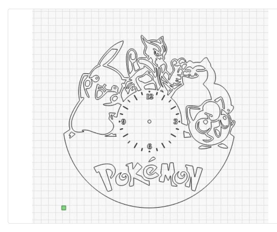 Pokemon Clock Fİles for Lazer Dxf , Cdr File Laser Cutting File for ...