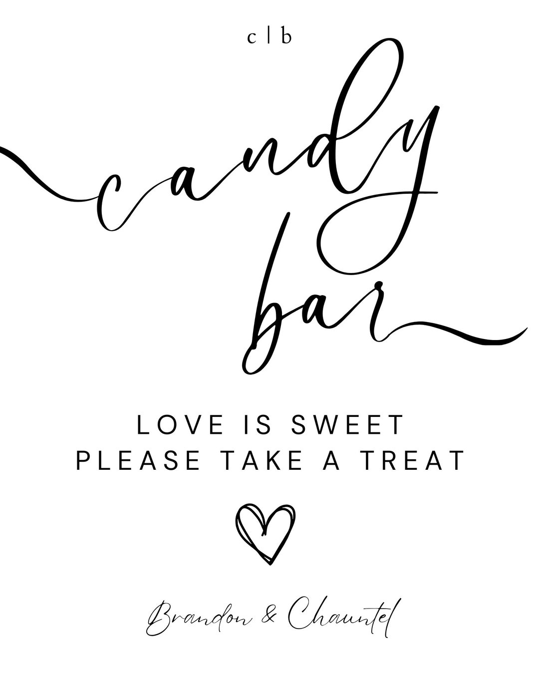 EDITABLE Candy Bar Wedding Signs - Etsy