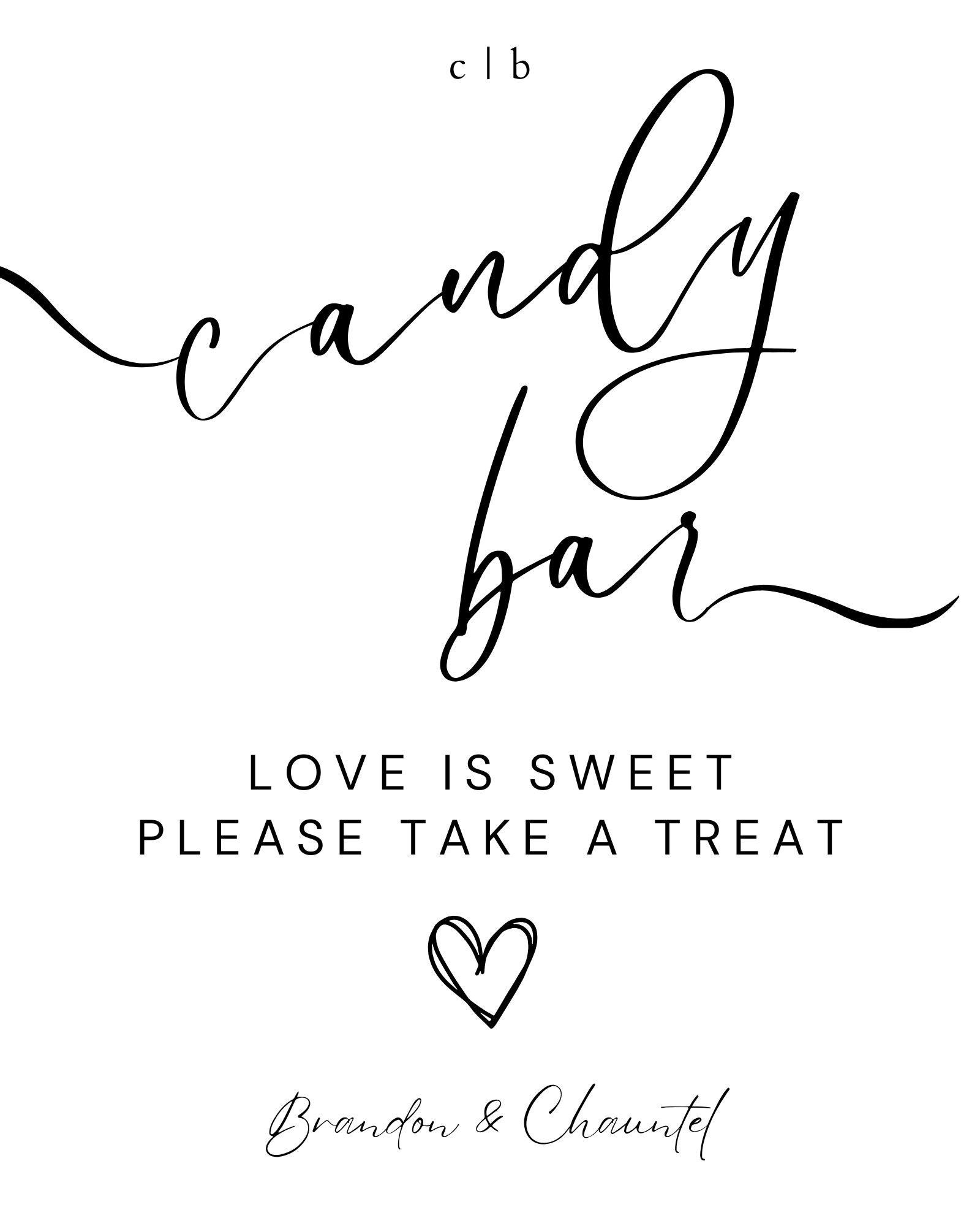 EDITABLE Candy Bar Wedding Signs - Etsy