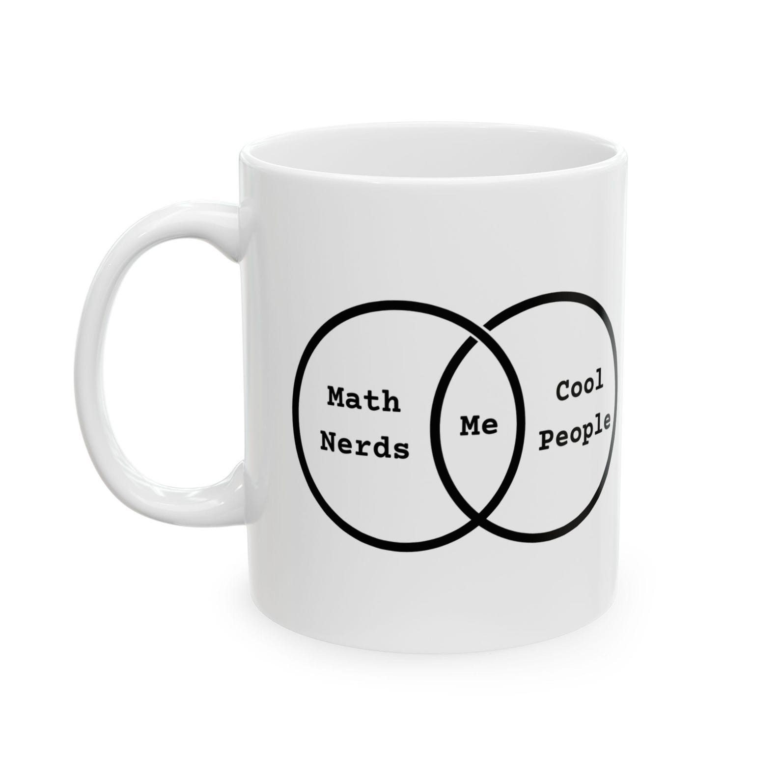 Math Nerds and Cool People Venn Diagram Ceramic Mug, Gift for Math ...