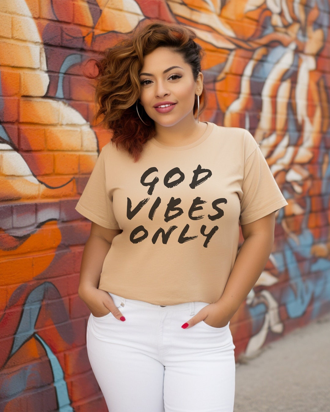 God Vibes Only With Dark Text Shirts Christian Faith T-shirt Religious ...