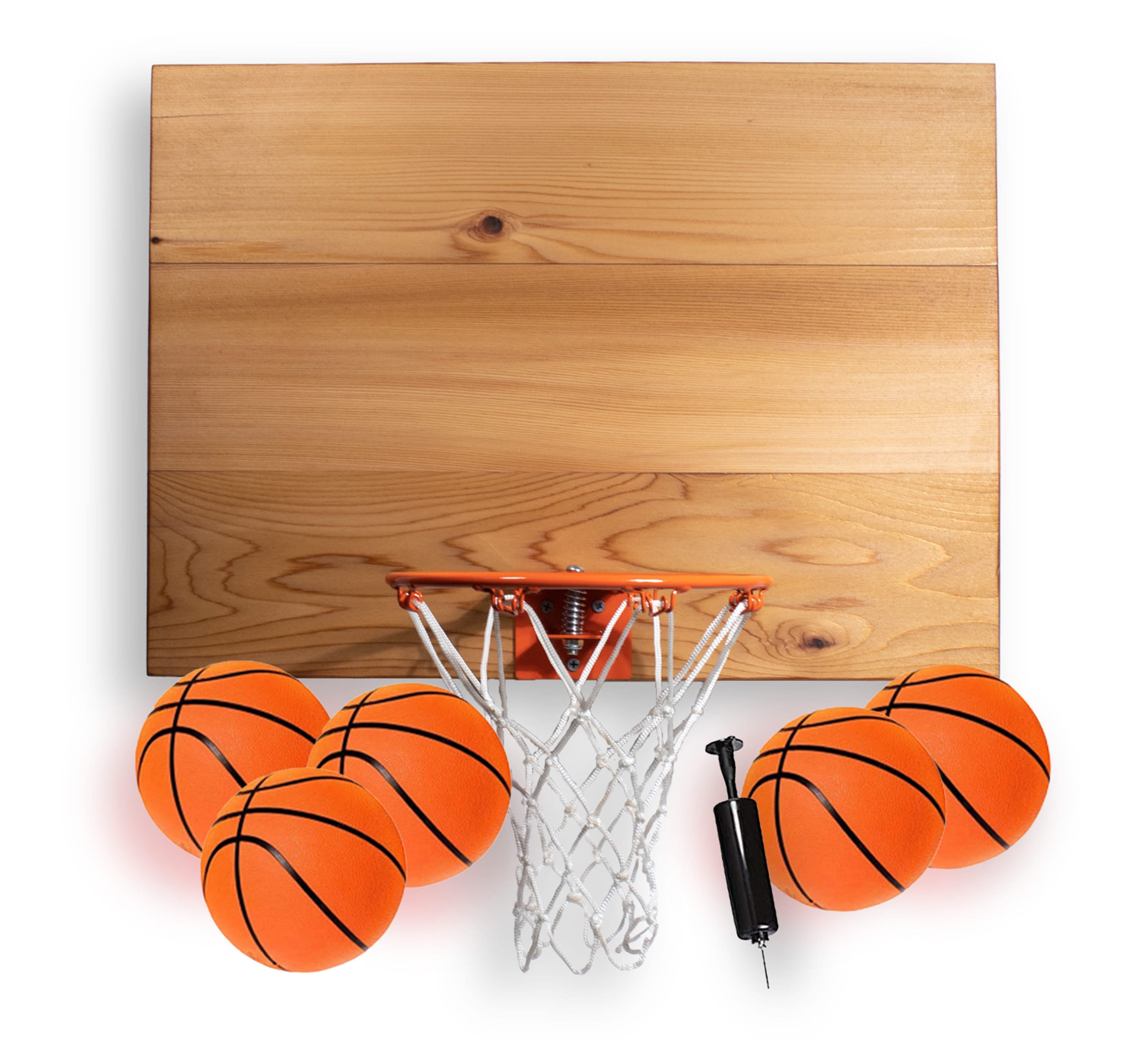 Cedar Wood Indoor Basketball Hoop Set: Includes 5 Mini Basketballs - Etsy