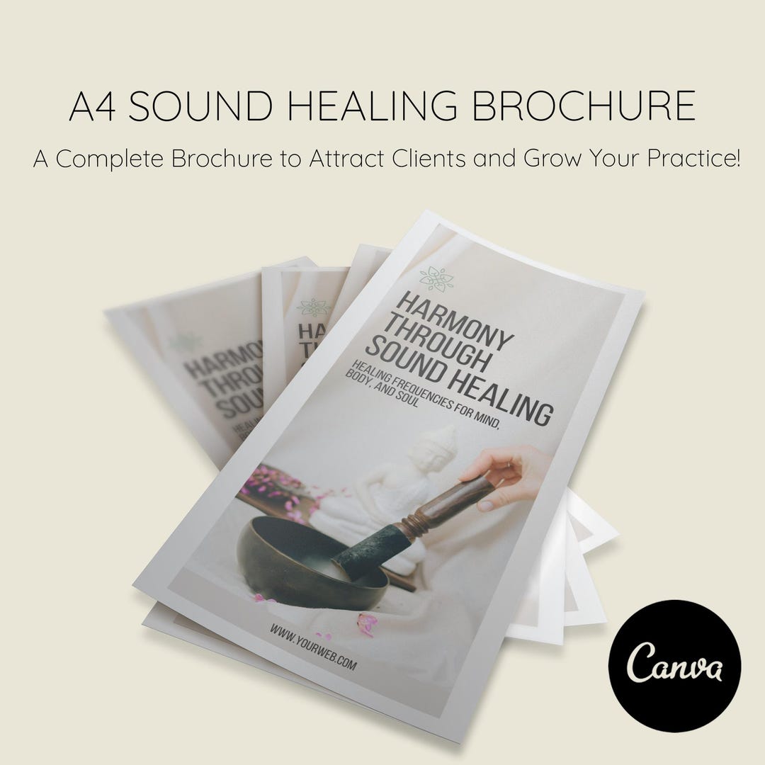 Sound Healing Brochure Template | Editable Canva | Professional ...