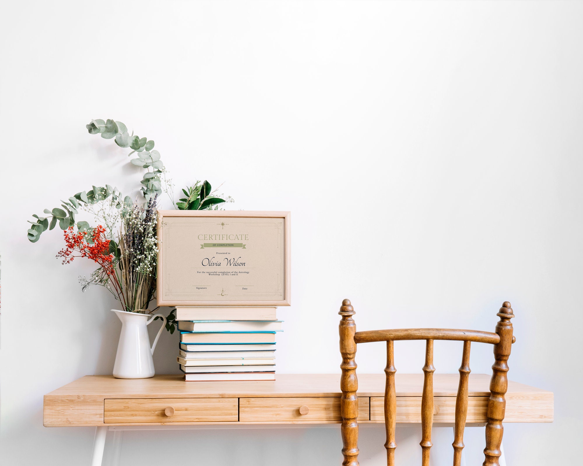 Editable Certificate of Completion, Astrology ,holistic, Reiki, Akashic ...