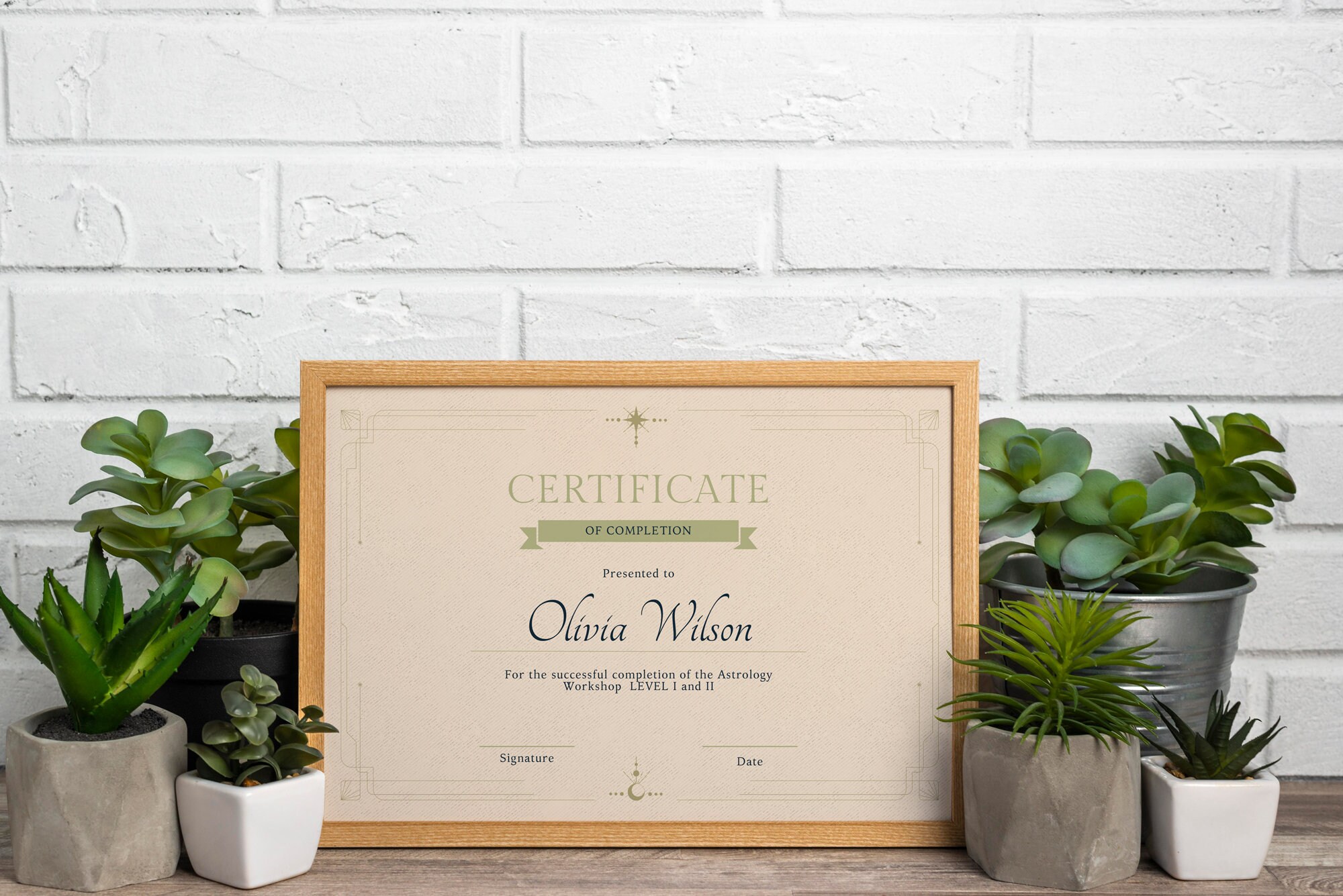 Editable Certificate of Completion, Astrology ,holistic, Reiki, Akashic ...