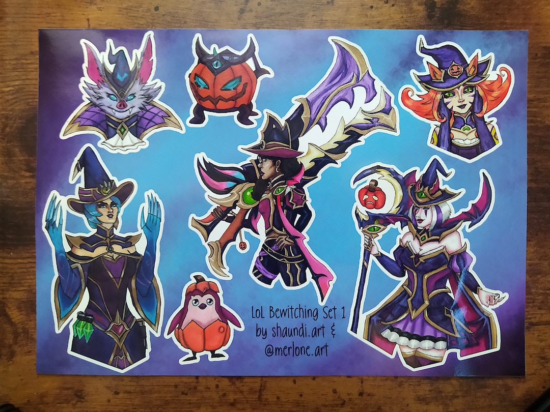 League of Legends Bewitching Stickers Anivia, Neeko, Cassiopeia, Senna ...