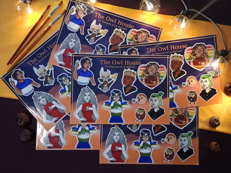 The Owl House Inspired Stickersheet Luz, Eda, King, Augustus, Willow ...