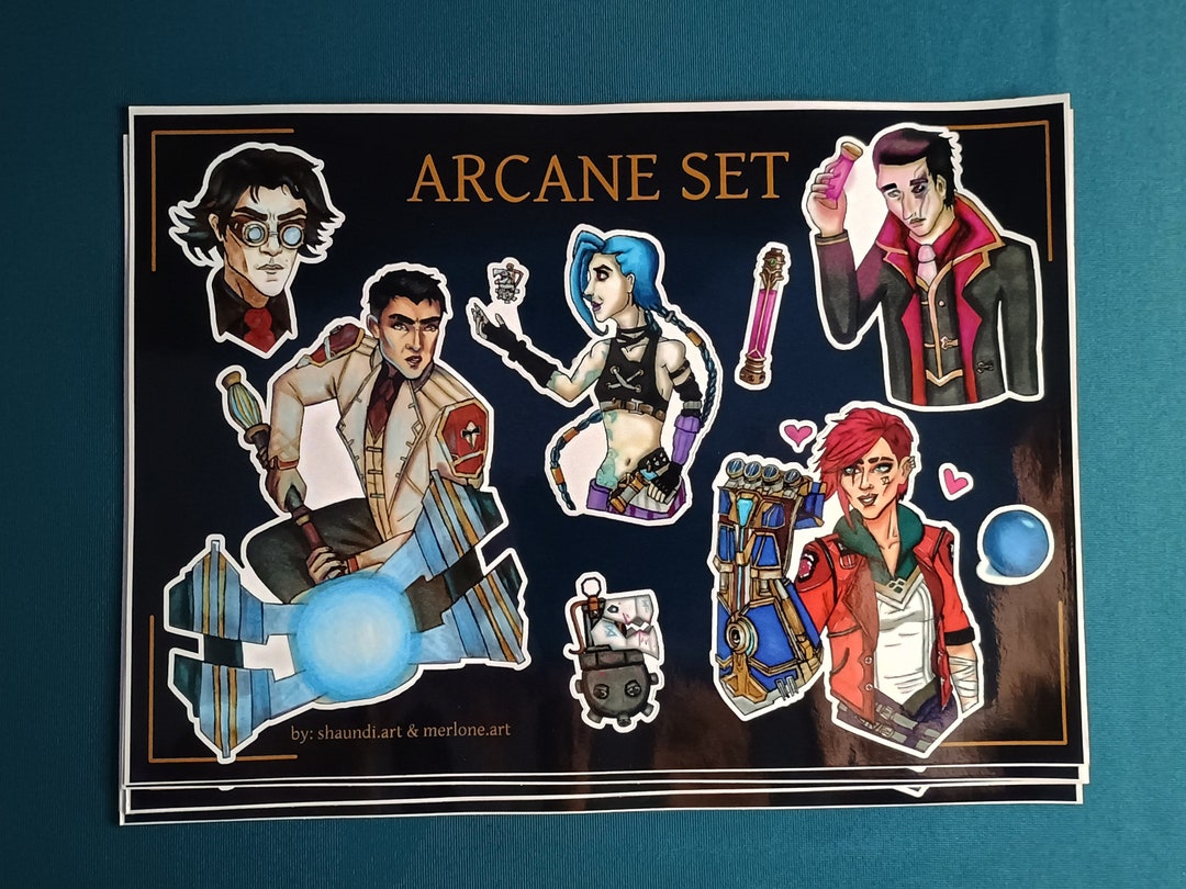 Arcane Stickers Vi, Jinx, Silco, Jayce, Viktor Lol, League of Legends ...