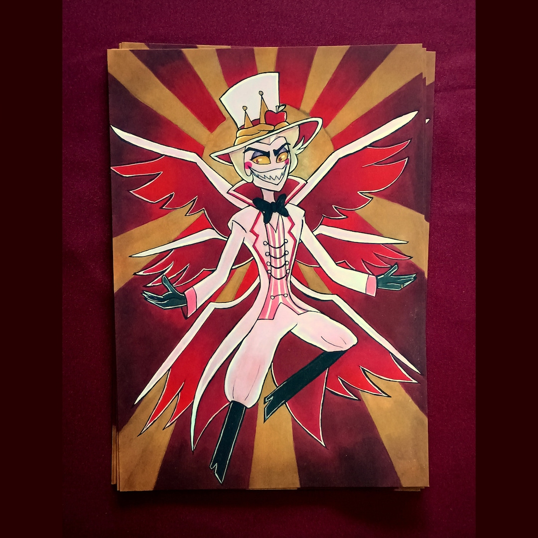 Hazbin Hotel Art Print - Lucifer Morningstar A4, A5 Print - Etsy