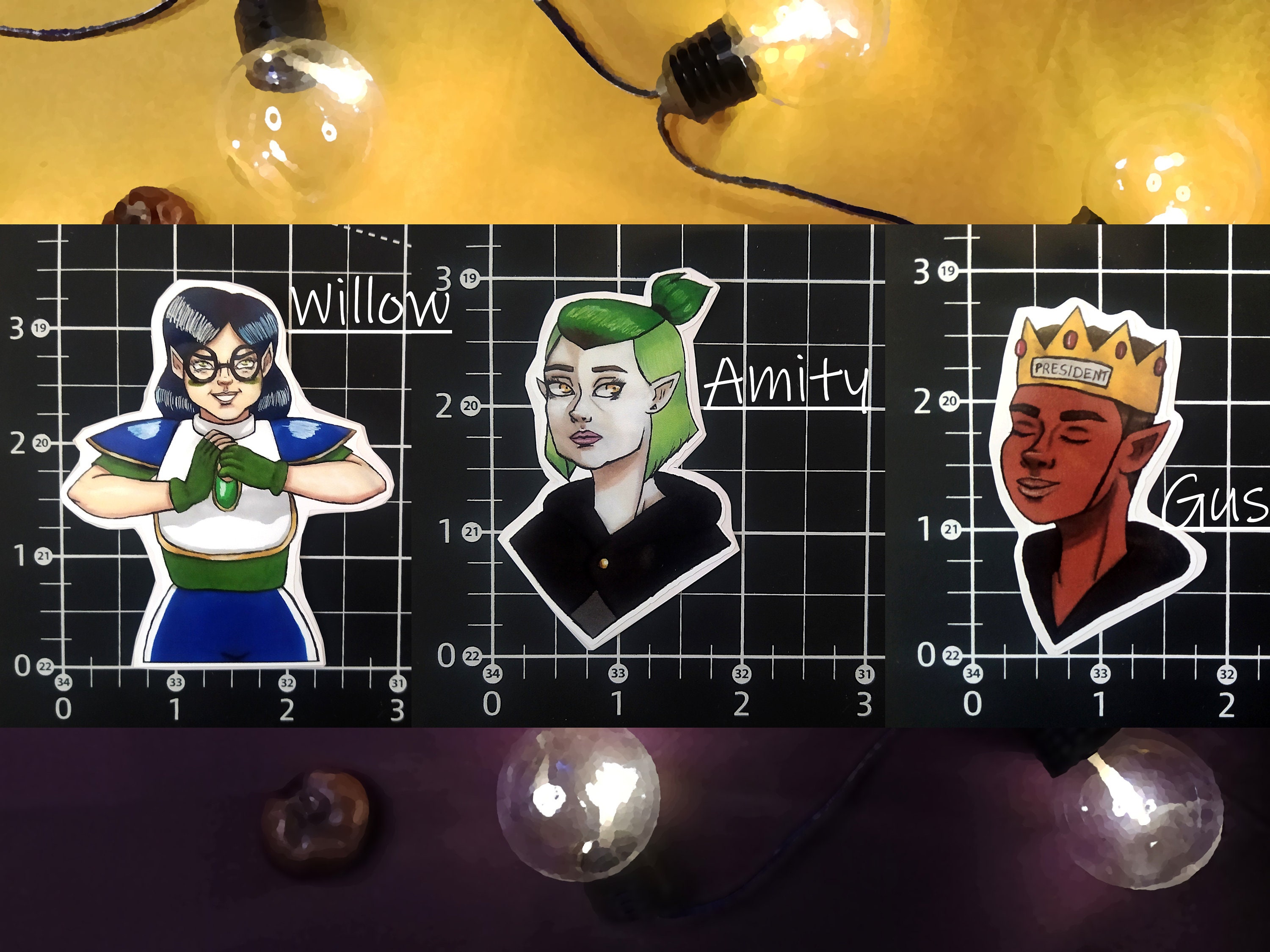 The Owl House Inspired Stickers Luz, Eda, King, Augustus, Willow, Hooty ...