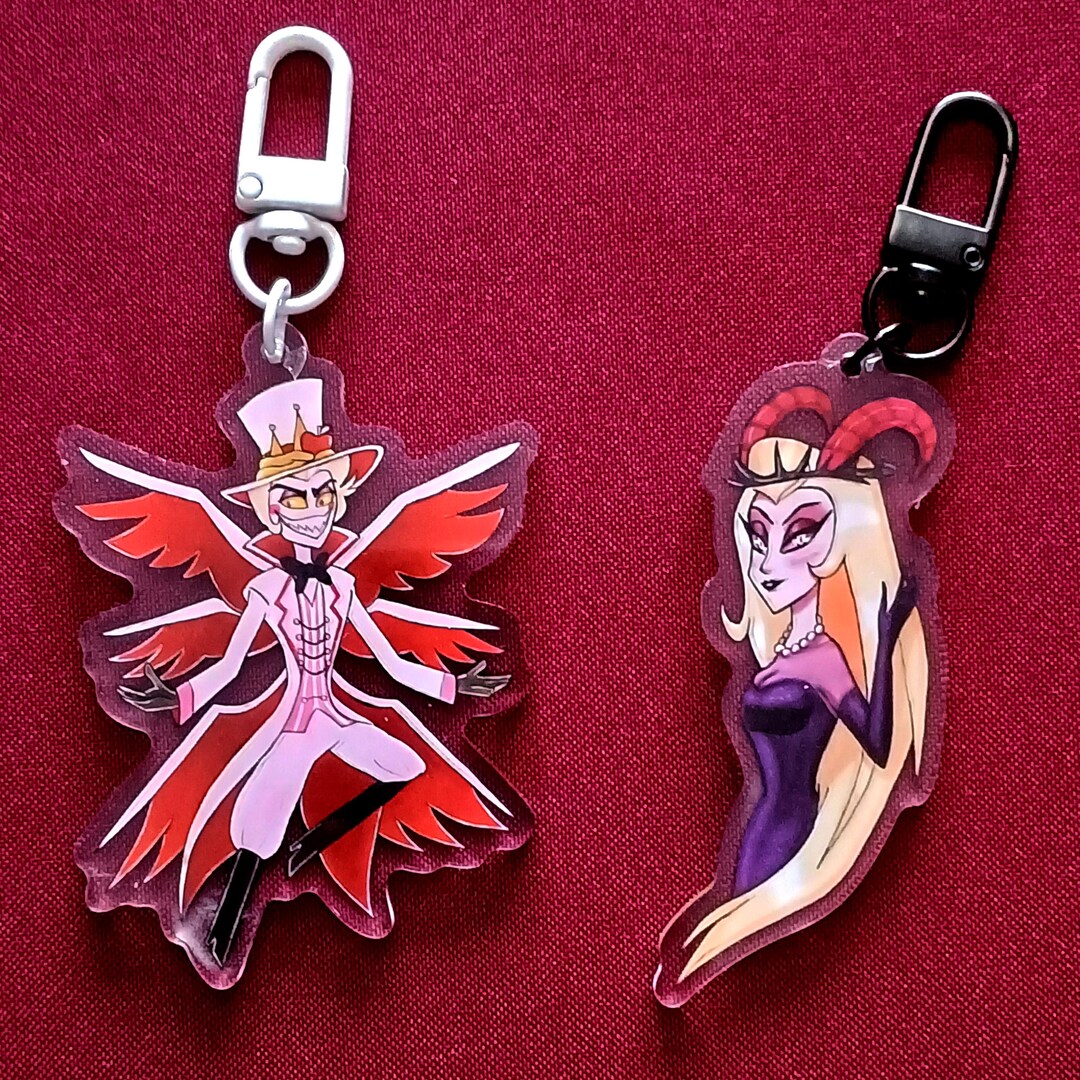 Hazbin Hotel Acrylic Keychains Lucifer & Lilith Morningstar - Etsy