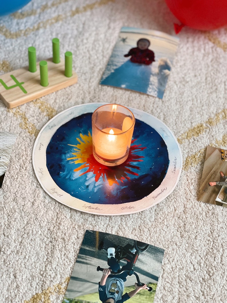 Montessori Birthday Walk Printable, Celebration of Life, Sun Mat ...