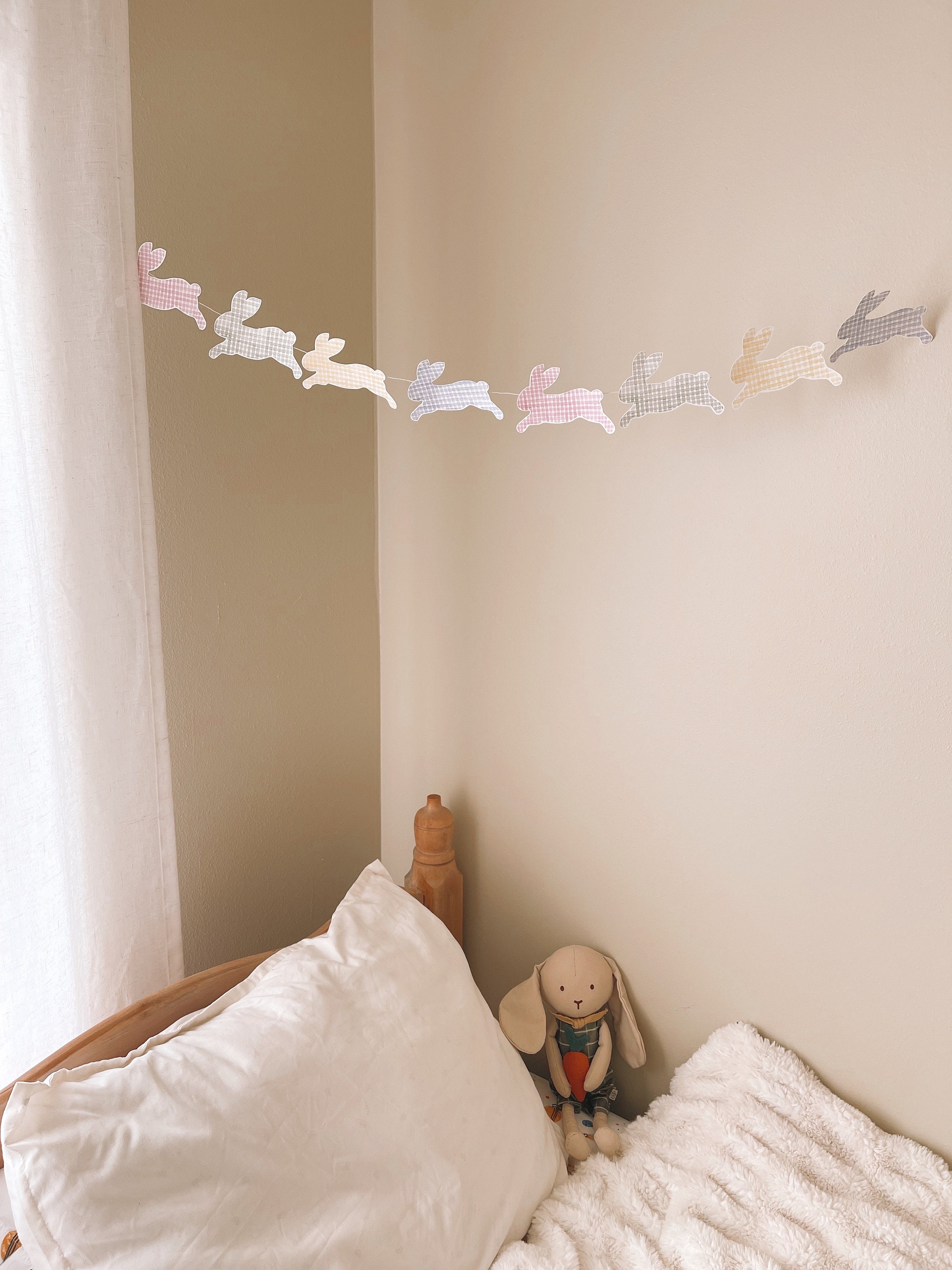 Easter Garland, Printable Bunny Banner, Playroom Decor, Easter ...