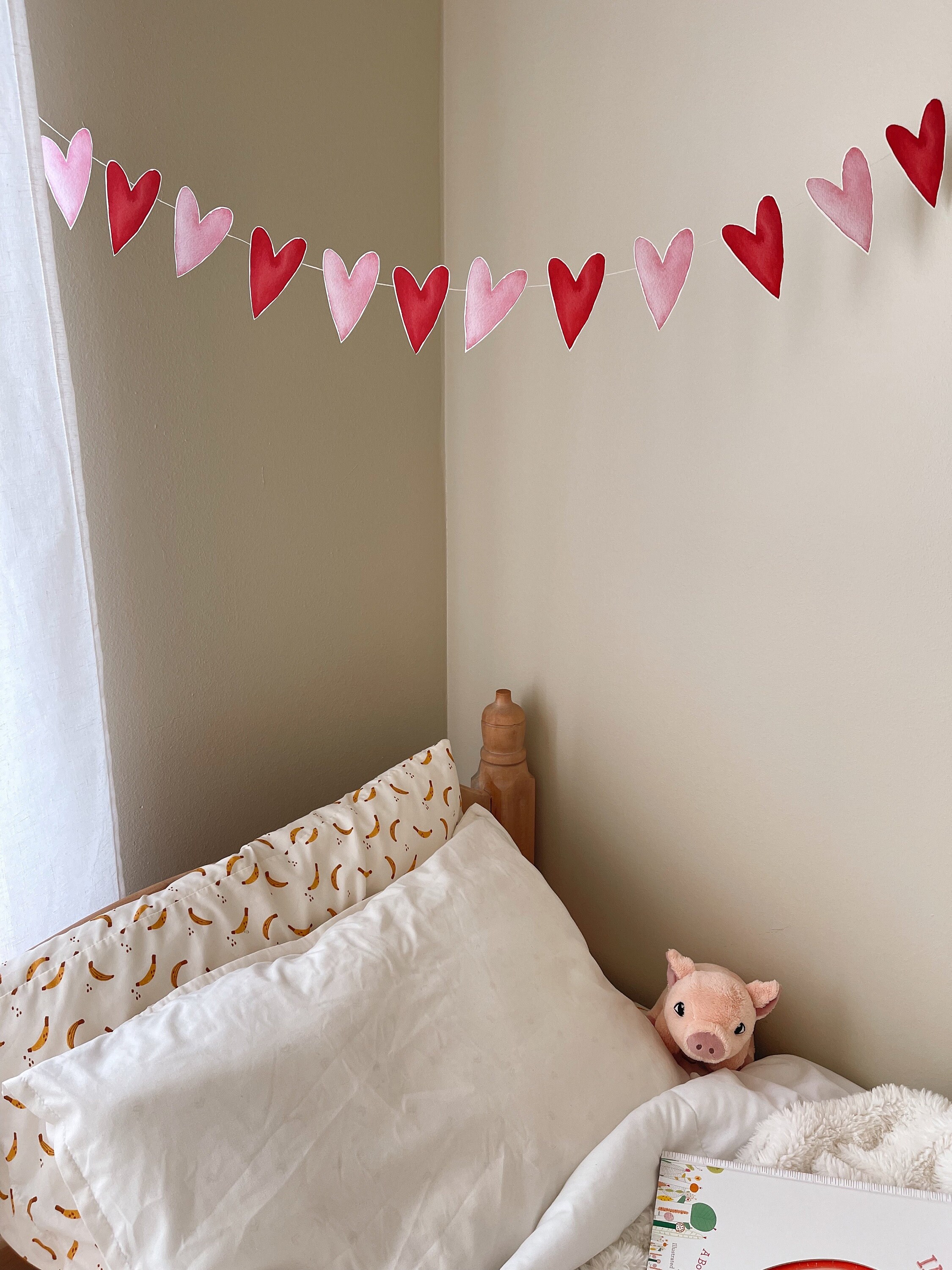 Printable Valentine's Day Garland, Heart Banner, Playroom Decor ...