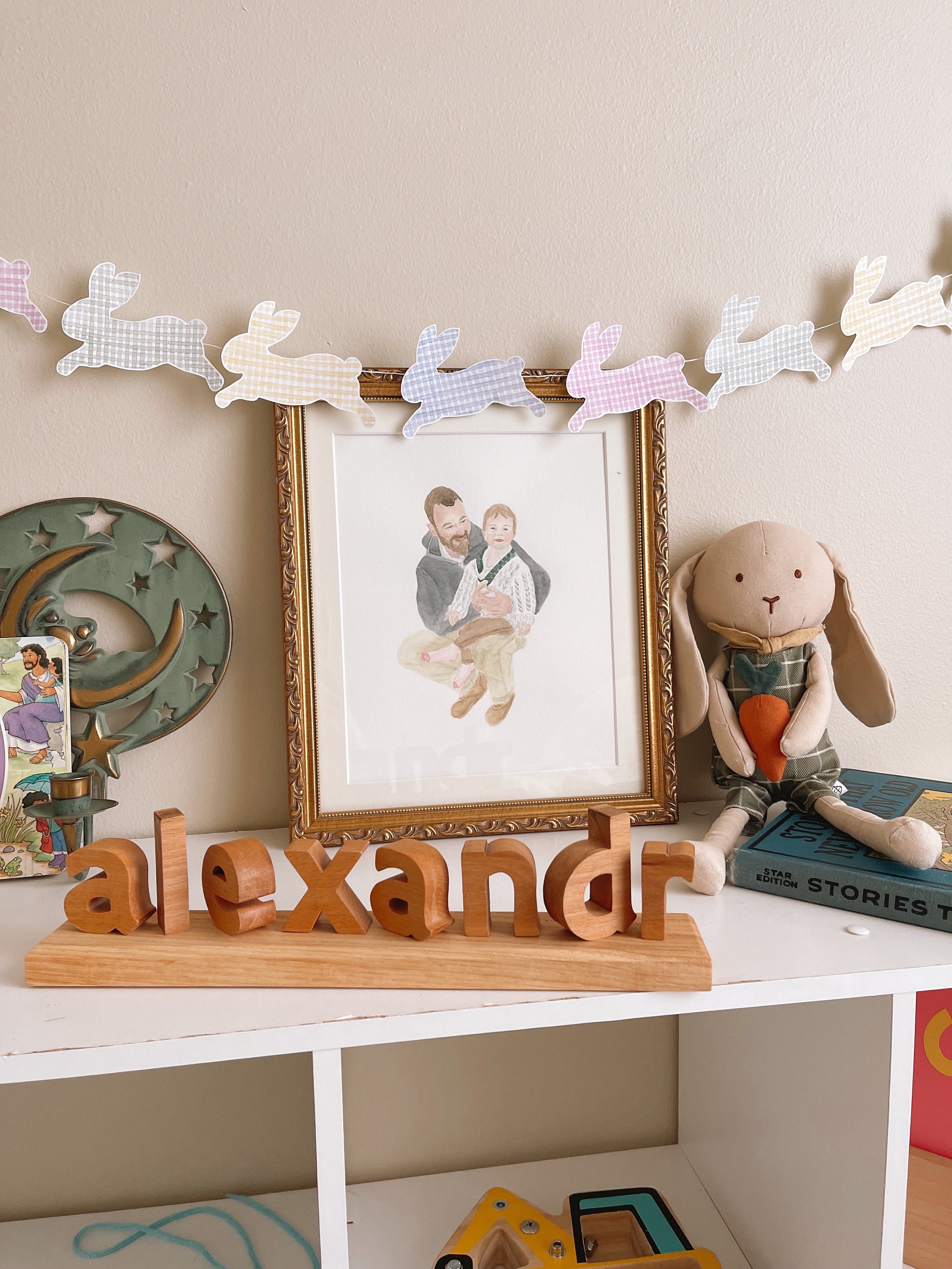 Easter Garland, Printable Bunny Banner, Playroom Decor, Easter ...