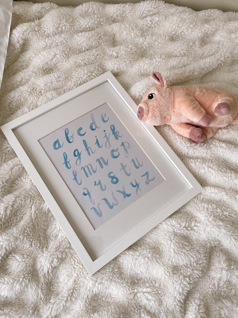 Printable Alphabet Wall Art, Playroom Decor, Art Print, Watercolor ...