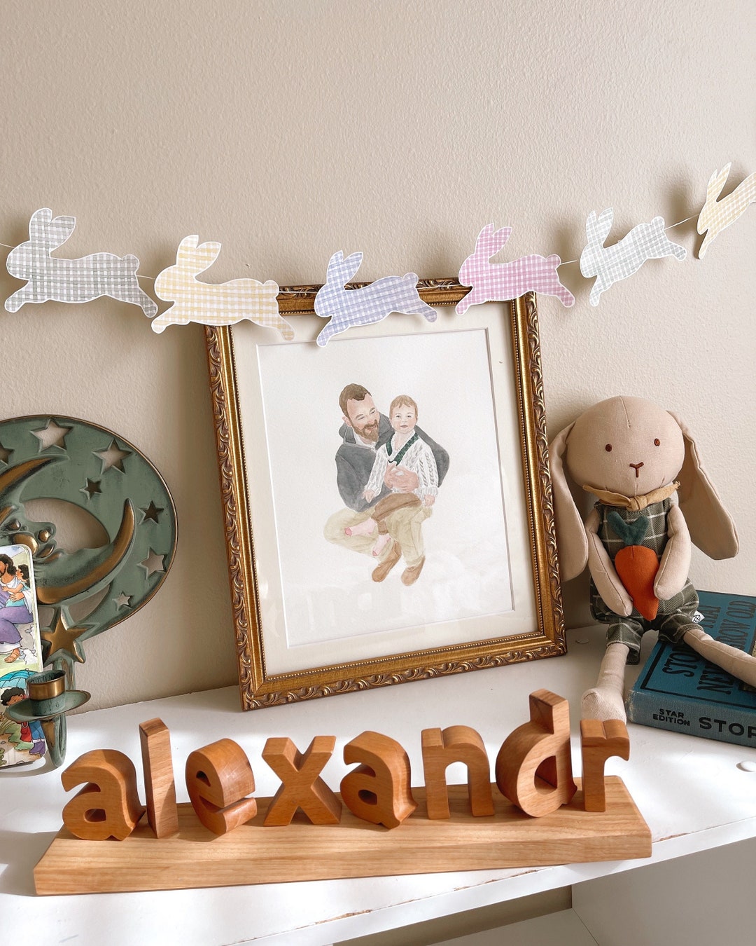 Easter Garland, Printable Bunny Banner, Playroom Decor, Easter ...