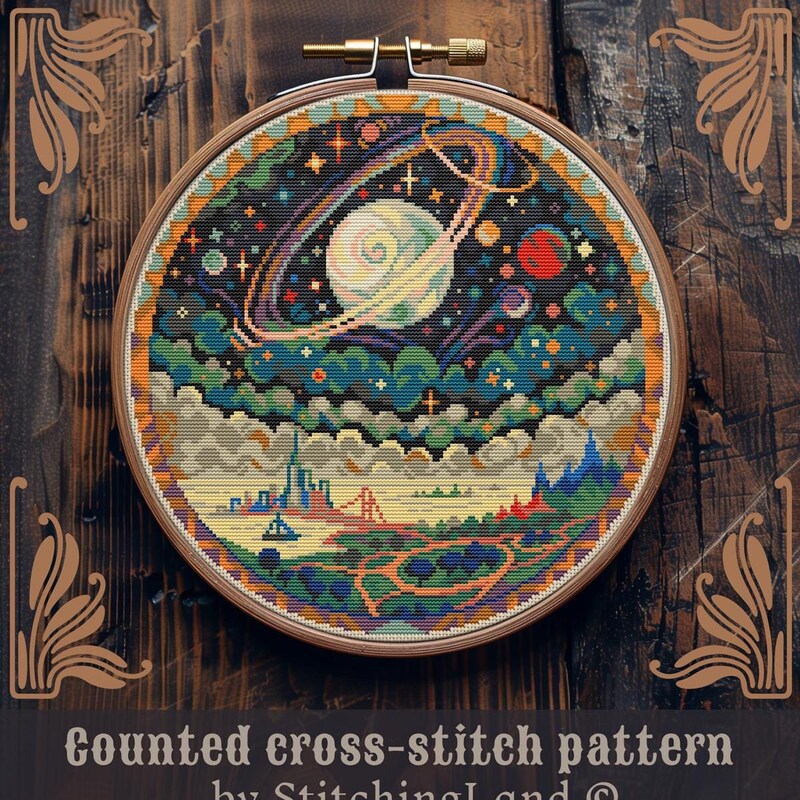 Moon Cross Stitch - Etsy