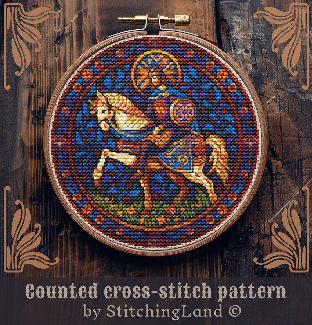 Medieval Cross Stitch Pattern, King Arthur Cross Stitch, Gothic Cross ...