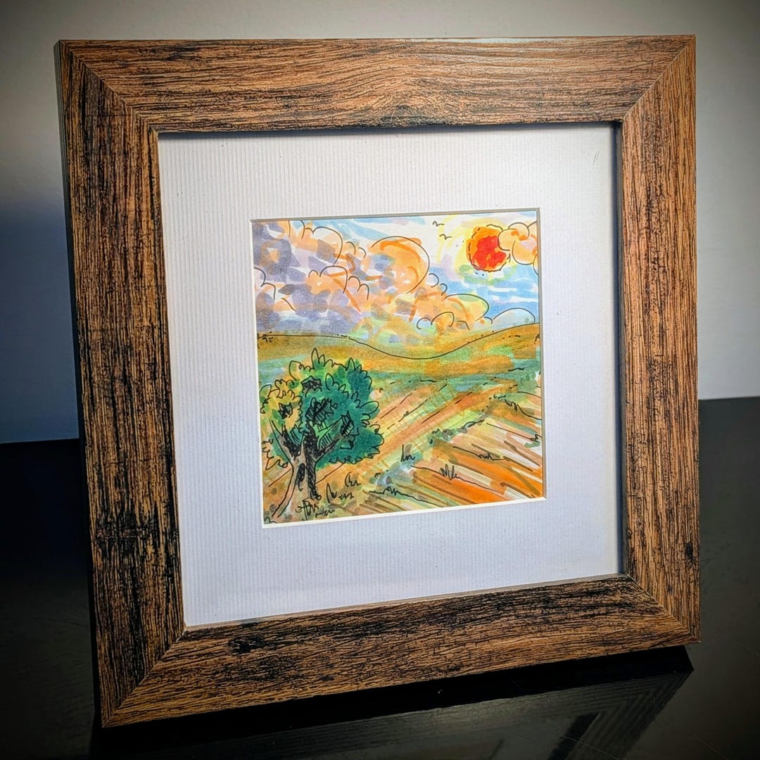 Daybreak's Promise, 2025, Alcohol Marker on Paper, 5 X 5" - Etsy Australia