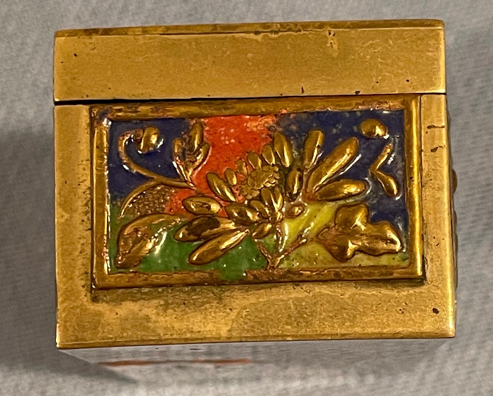 Antique Chinese Cloisonne Hinged Stamp Box With Divider - Etsy