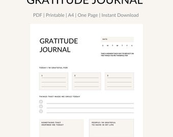 Daily Reflection Journal – Printable Mindset & Gratitude Planner - Etsy