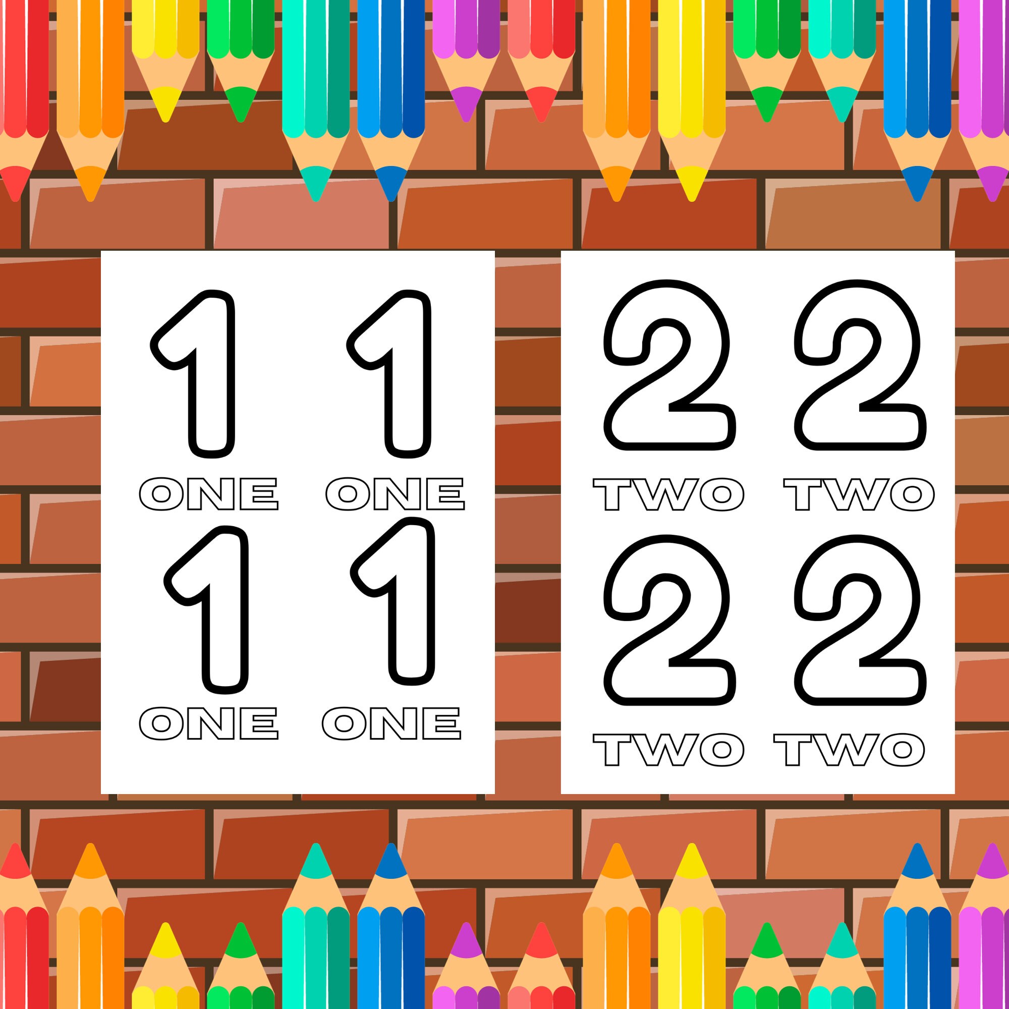 1-10 Numbers Coloring Pages for Kids and Pre-toddlers Educational Fun ...