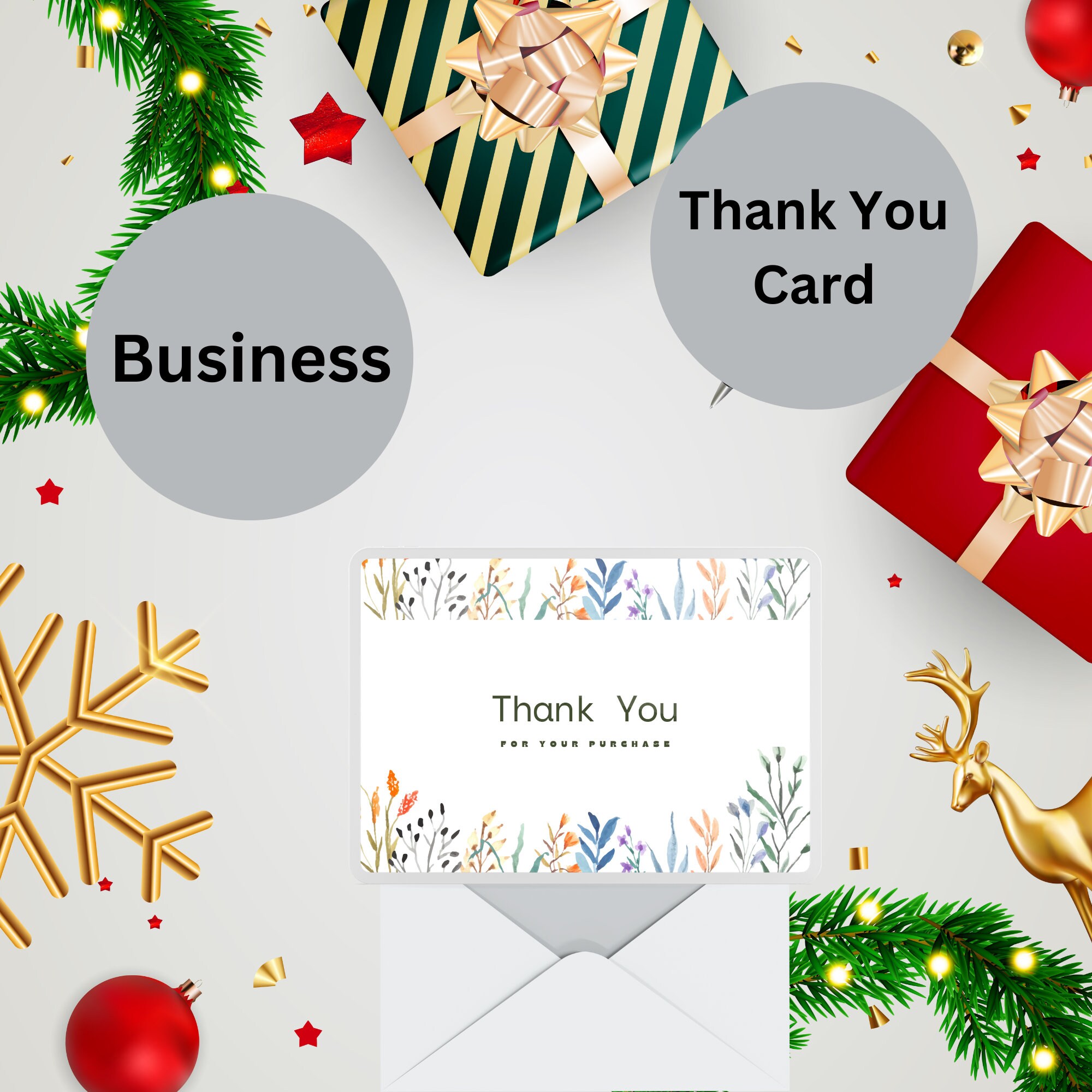 Printable Business Thank You Card Greetings Card Thank You Card ...