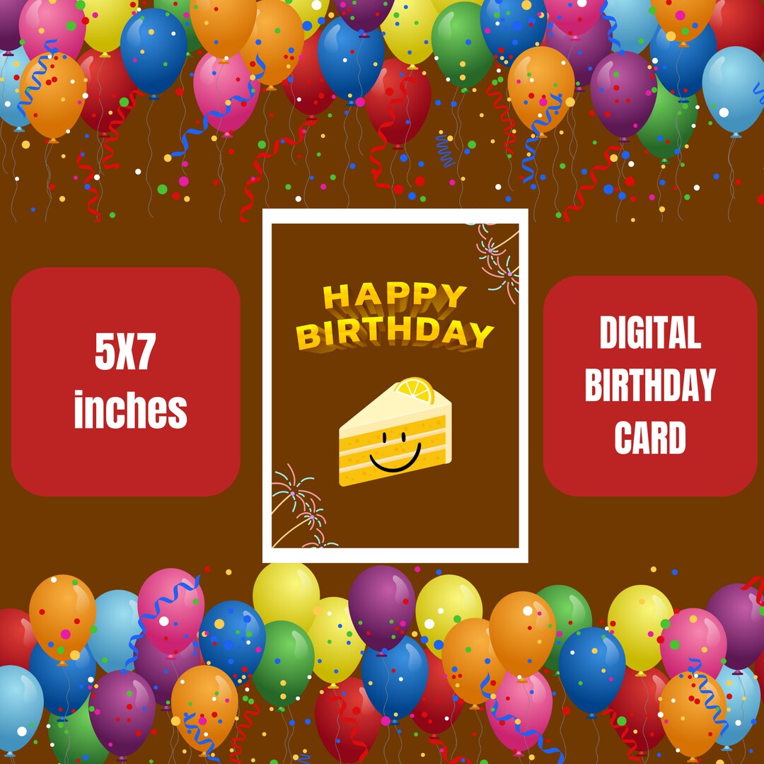 Digital Cute Birthday Cake Cards Happy Birthday Cards Digital Greetings ...