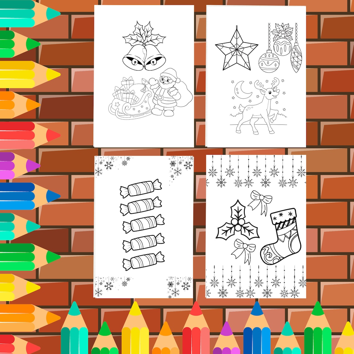 20 Printable Christmas Coloring Pages Coloring Pages for Kids Christmas ...