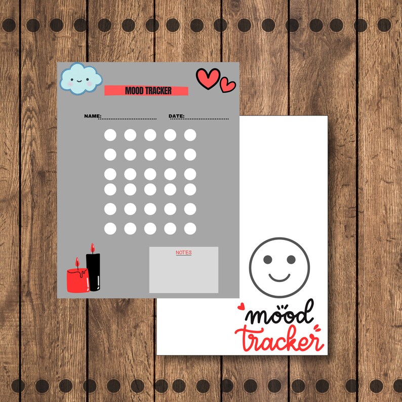 Printable Mood Tracker Digital Planner Personal Monthly Planner Mood ...