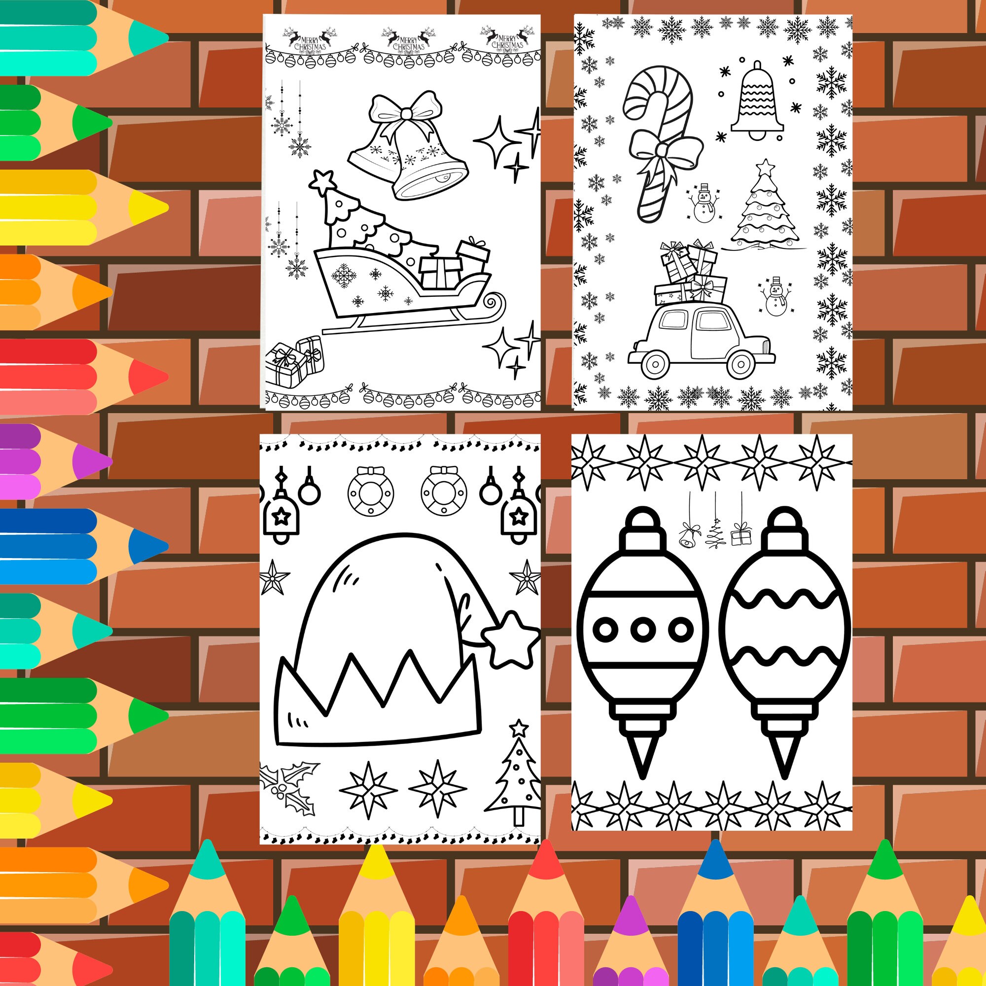 20 Printable Christmas Coloring Pages Coloring Pages for Kids Christmas ...