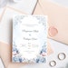 Blue Modern Wedding Invitation Card Template, Indian Elegance Digital ...