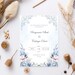 Blue Modern Wedding Invitation Card Template, Indian Elegance Digital ...