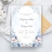 Blue Modern Wedding Invitation Card Template, Indian Elegance Digital ...